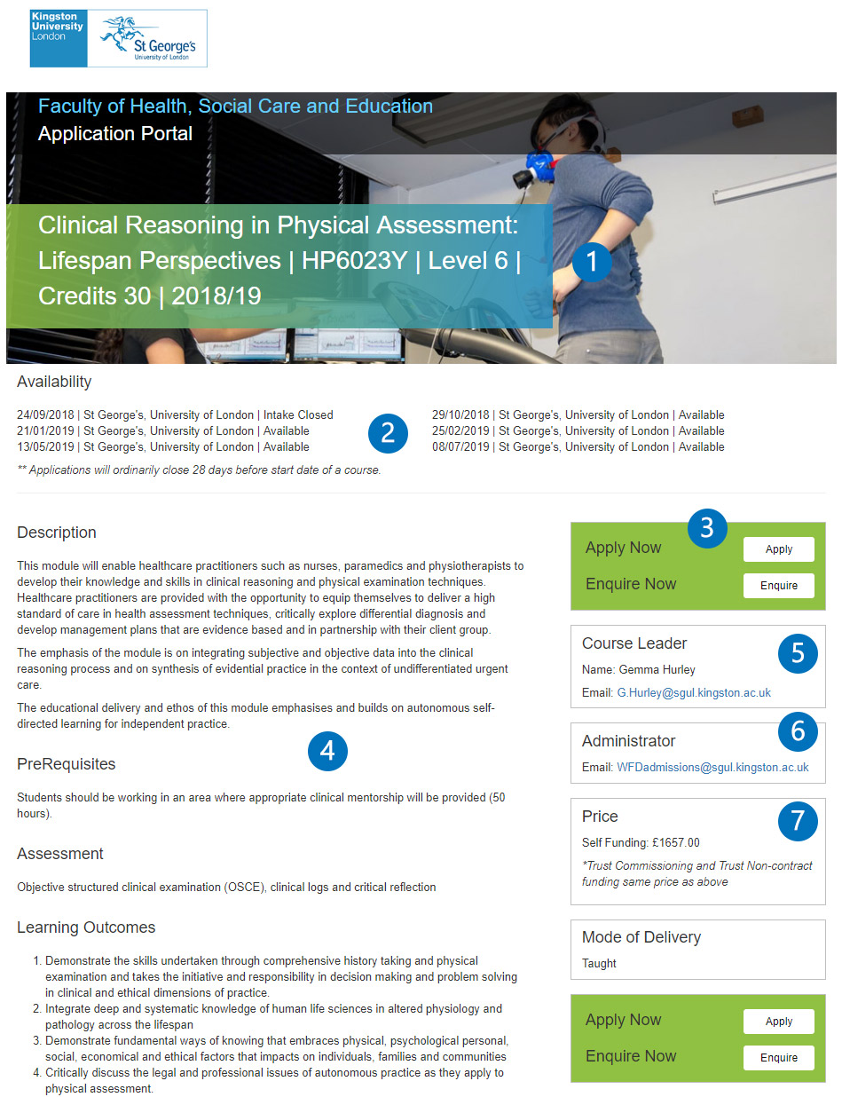 The course description page overview – Wozzad Help Centre