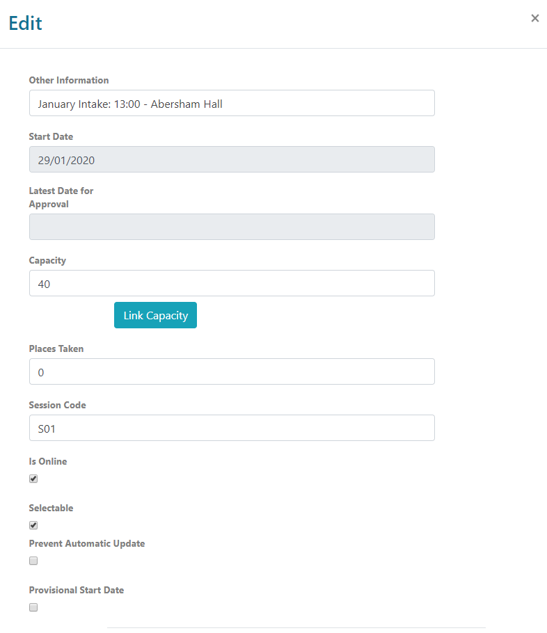 Step 7: Add intake dates – Wozzad Help Centre