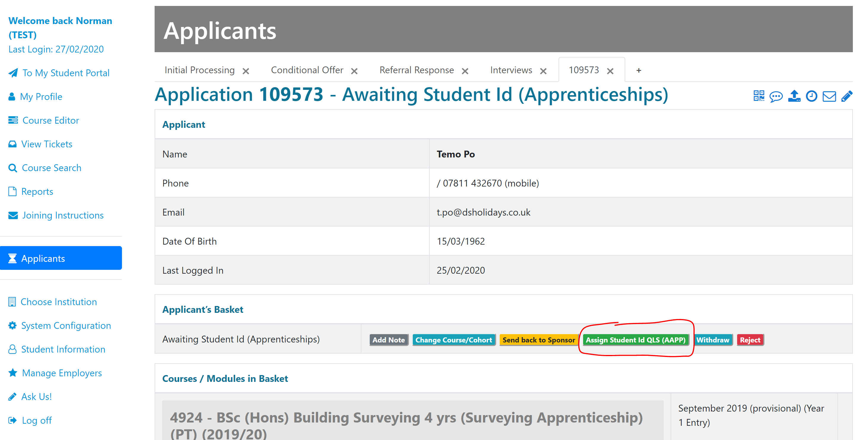 2: Assign Student ID – Wozzad Help Centre